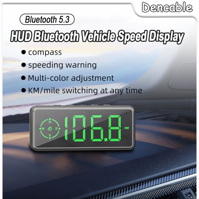 HUD Car Speed Display Bluetooth 5.3 Car Bluetooth Compass With LED HD ...