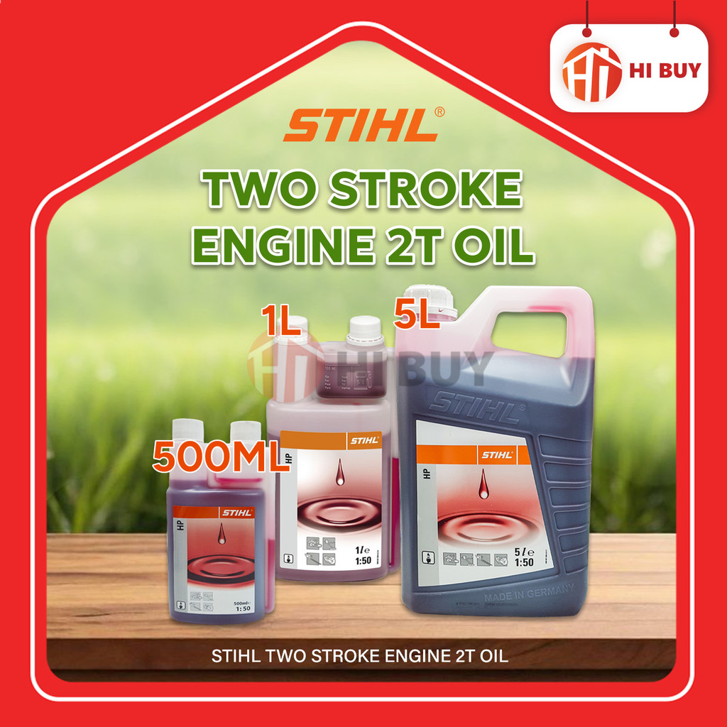 STIHL TWO STROKE ENGINE 2T OIL (500ML,1L,5L)/ 2 STROKE LUBRICANT OIL/ MINYAK 2T MESIN RUMPUT ...