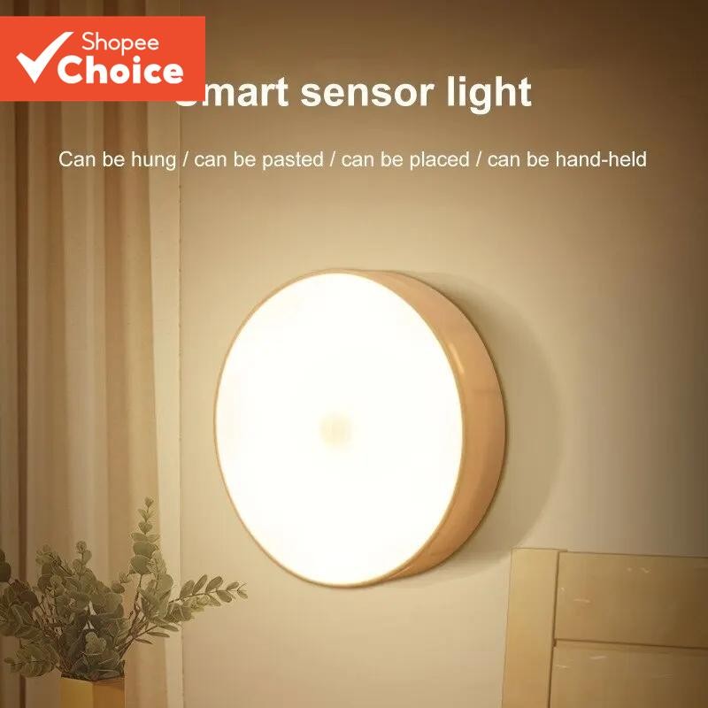 Led Wireless Intelligent Human Induction Night Lamp Usb Rechargeable ...