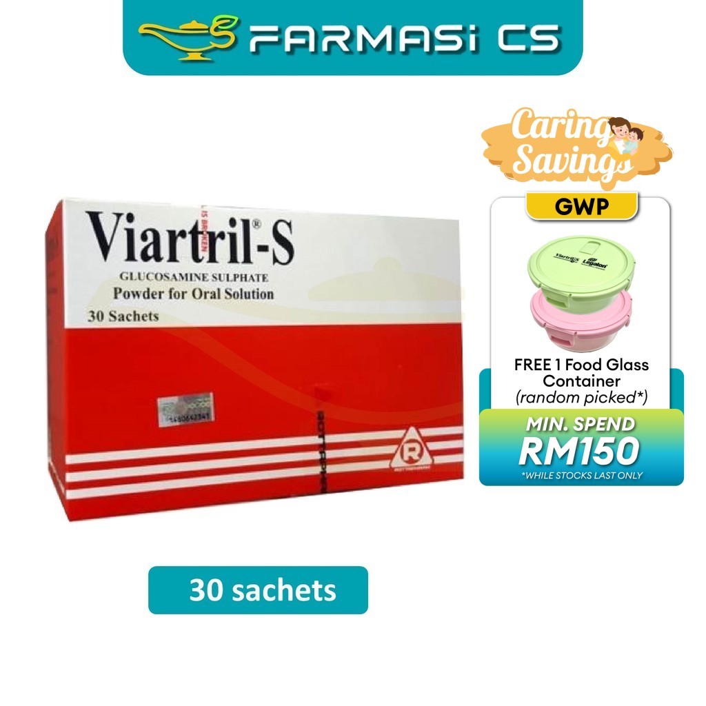 Viartril-S 1500mg Glucosamine Sulphate Powder 30+4 sachets EXP:12/2026 ...
