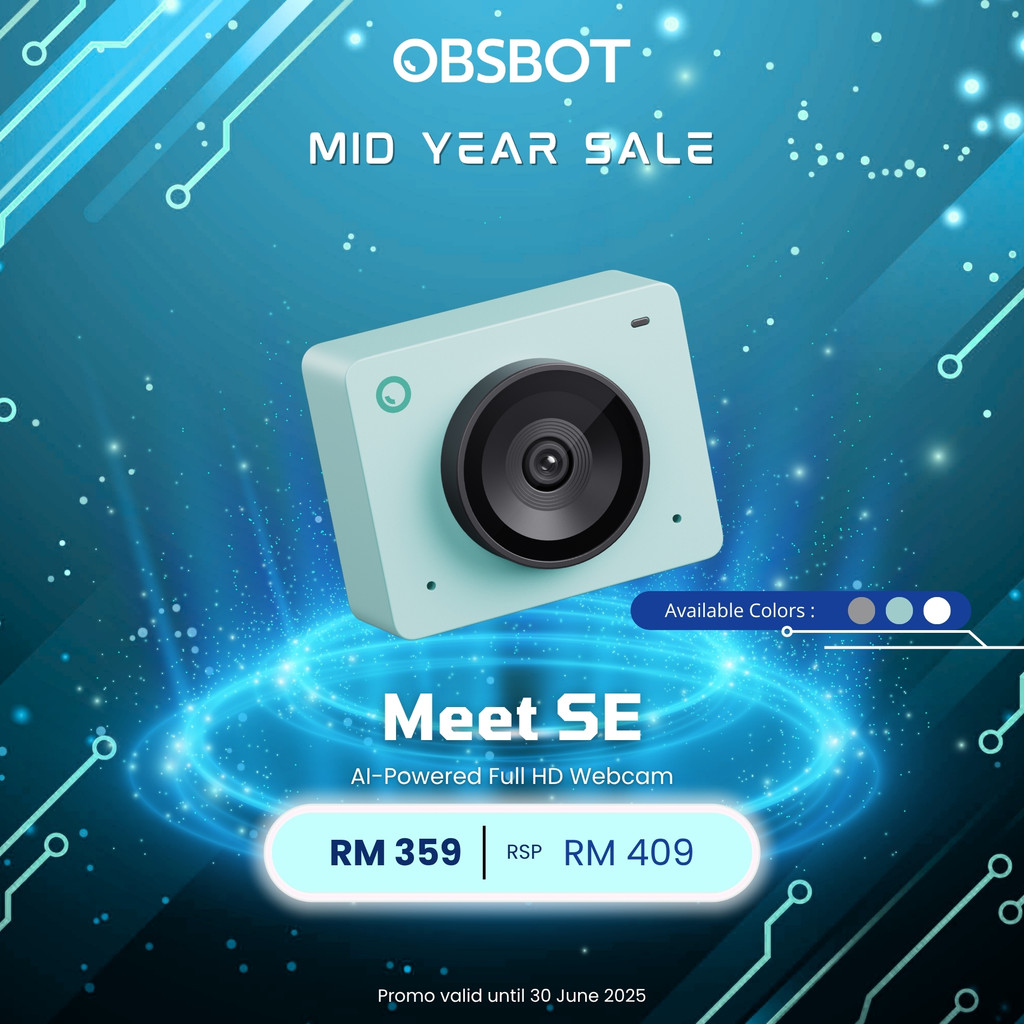 OBSBOT MEET SE 1080P USB AI-Powered Full HD Webcam/Live Streaming ...