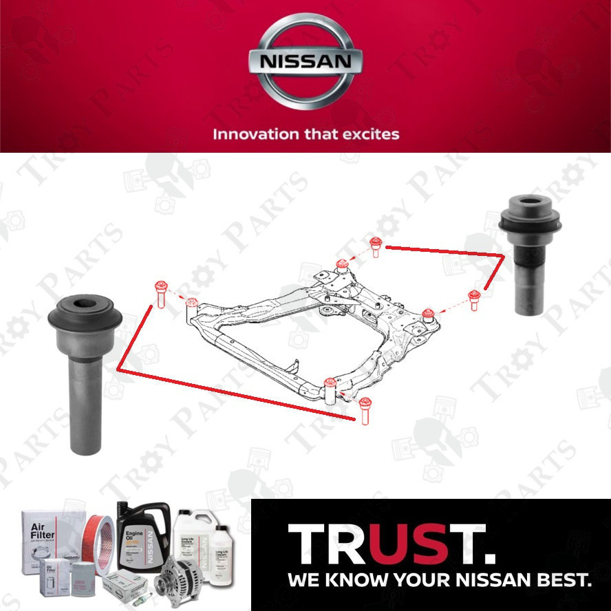 (1pc) Nissan Front Crossmember Subframe Axle Bush Long / Short for ...