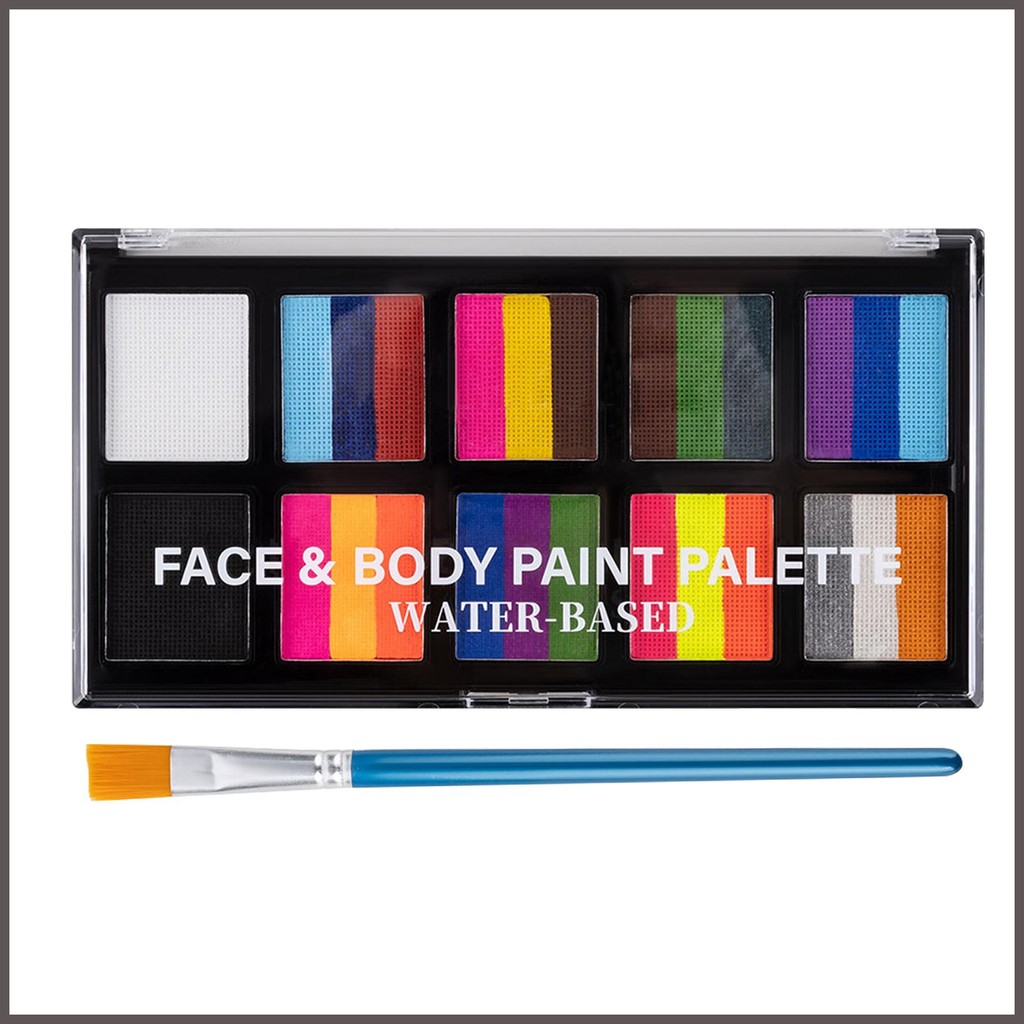 Face Painting Make 10 Grids Facial Painting Palette Easy To Clean Face ...