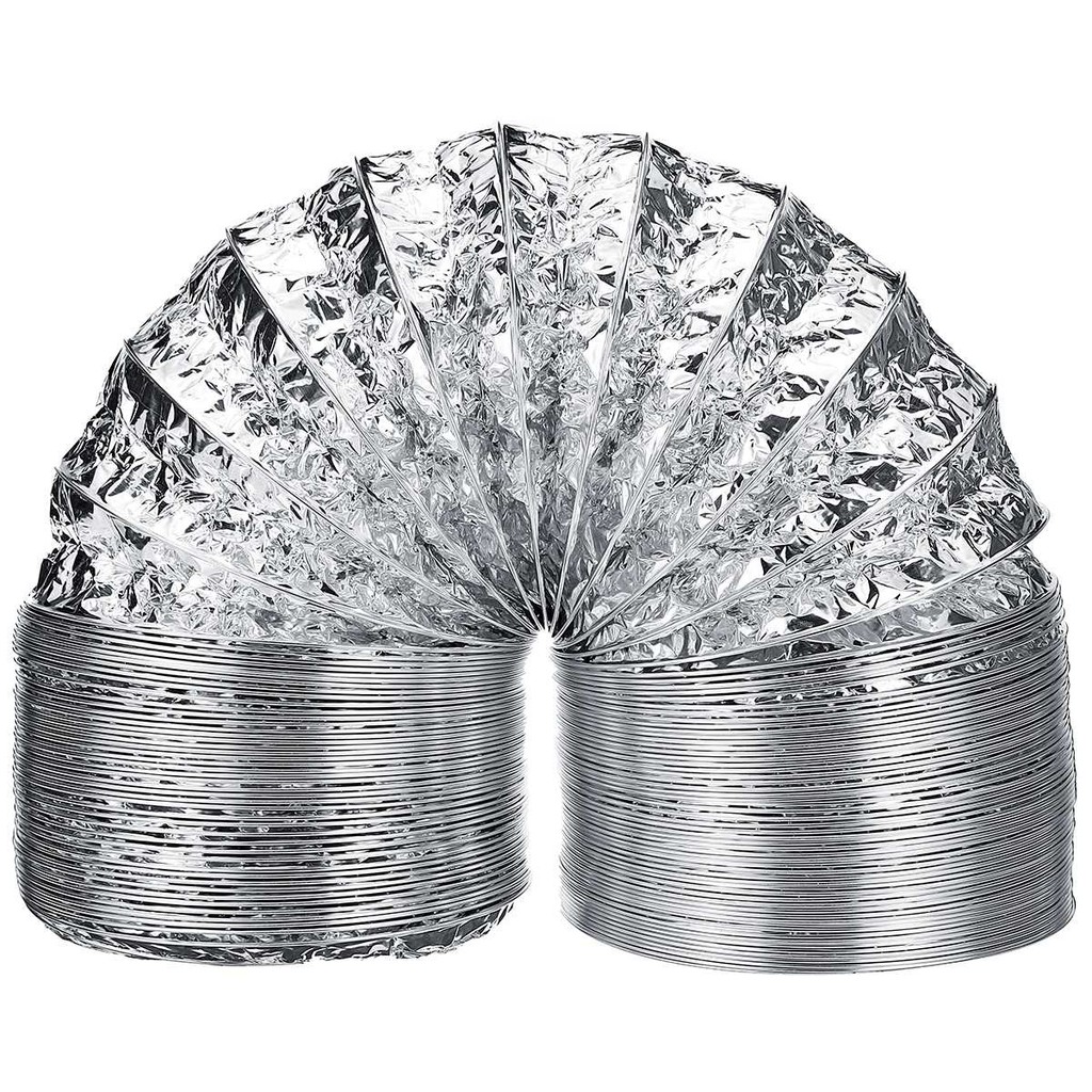 2/3M 4 inch 100mm Ventilator Pipe PVC Aluminum Tube Air Ventilation ...