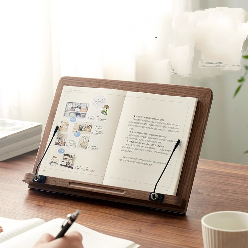 Solid wood bookshelf picture book reading stand children can lift ...