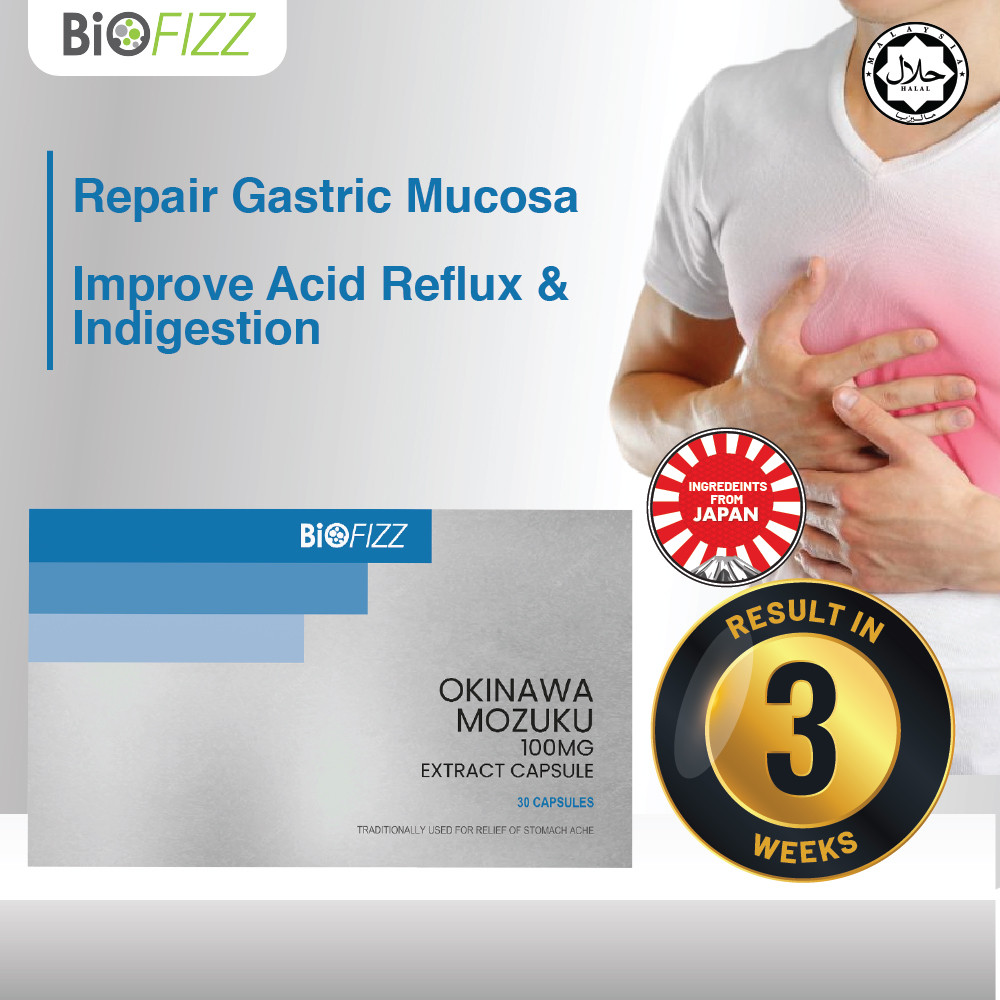 BIOFIZZ Okinawa Mozuku Gastric Supplement (100mg x 30's) | Shopee Malaysia