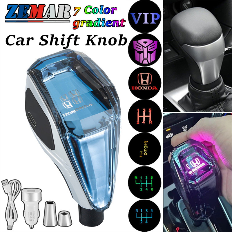 Honda Car Crystal Handles Gear Shift Knob Glowing Gear Lever Retrofit ...