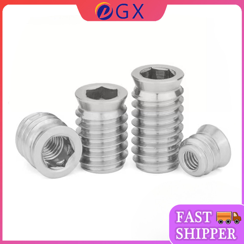 [GX] 304 Stainless Steel Inner Outer Thread Pre-Buried Nut Hexagon ...