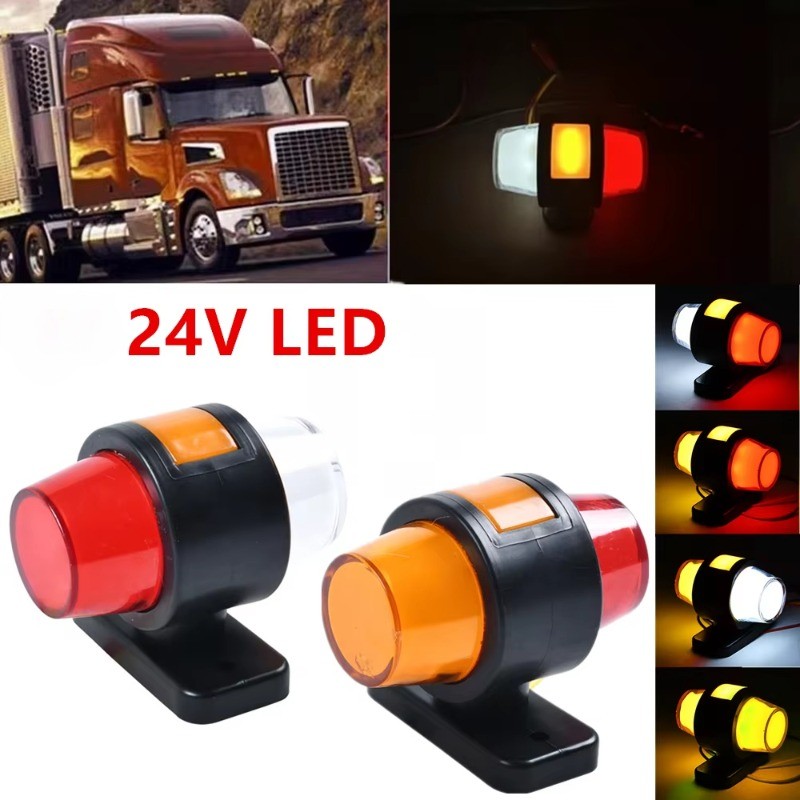24V 3 Faces Side Marker Outline Led Lights Lamps Trailer Truck Lorry ...