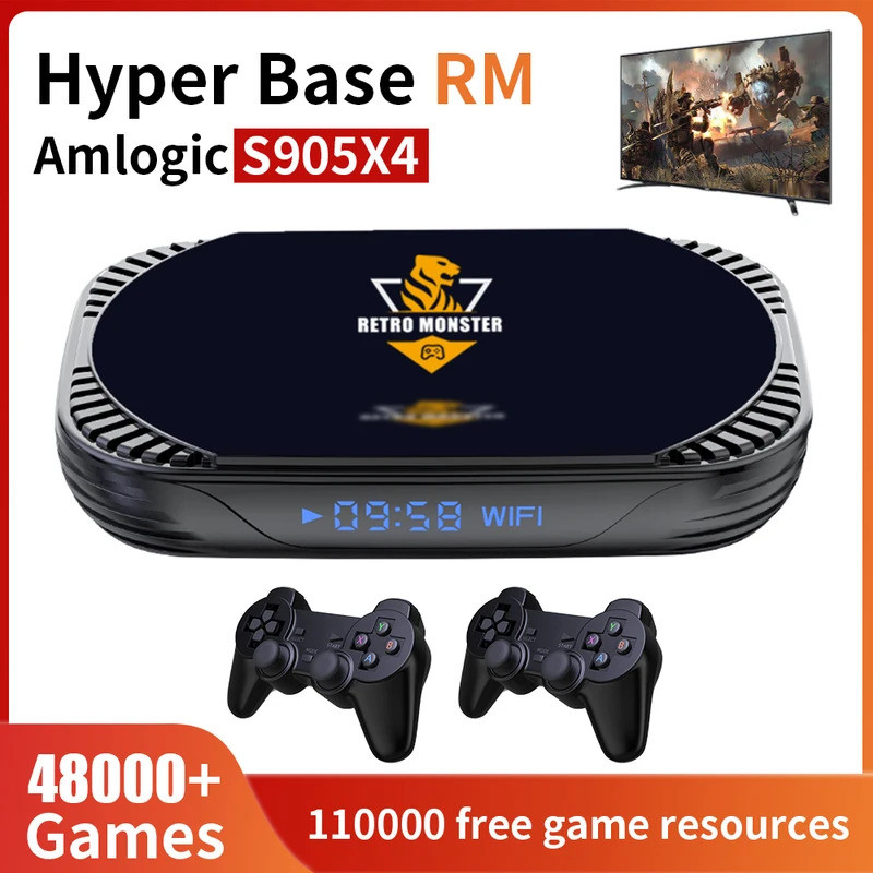4K Retro Video Game Console S905X4 Retro Monster Game Box Built-in ...