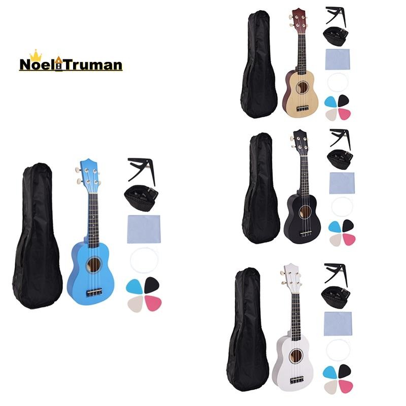 21 Inch Ukulele Set for Beginners 4-String Small Guitar Basswood ...