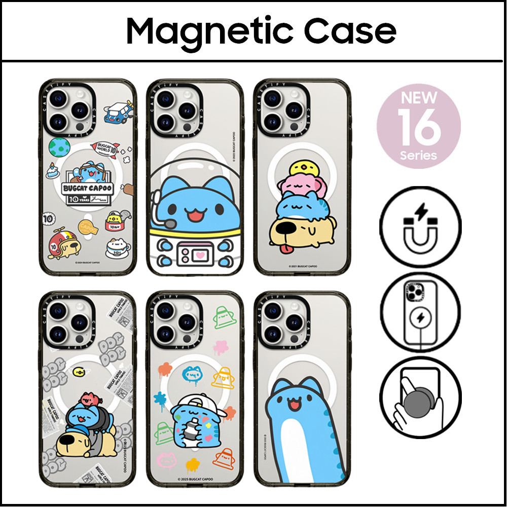 CASETi Bugcat Capoo Hard Plastic Acrylic Case Cover For iPhone 16 11 12 ...