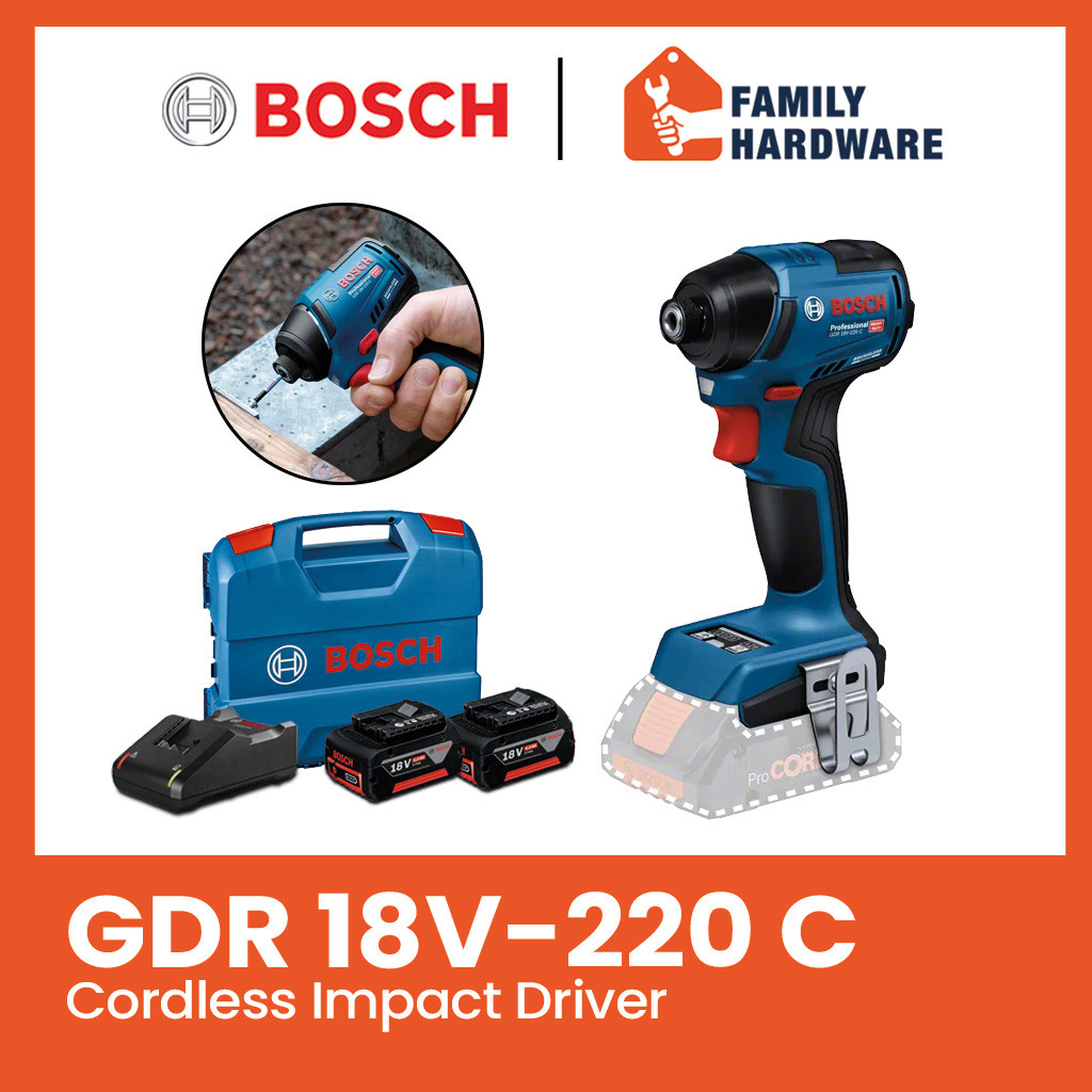 BOSCH GDR 18V-220 C 18V Cordless Impact Driver Impact Wrench GDR18V220C ...