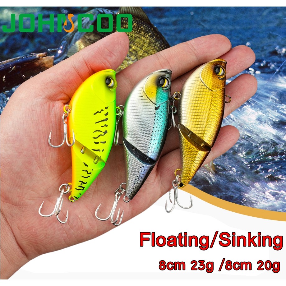 Floating Sinking Lure 8cm 20g 23g Jointed Swimming Bait VIB 2 Section ...