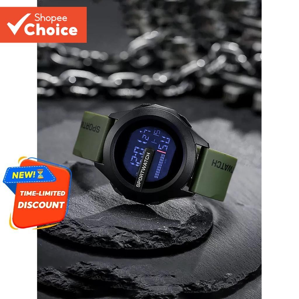 Elite Shockproof Sports Watch, 50M Waterproof Resin Case & Anti-Slip ...