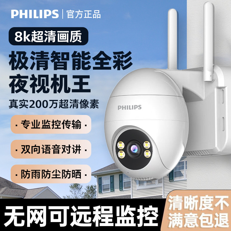 Philips Wireless Camera Monitoring Household 360-Degree High-Definition ...