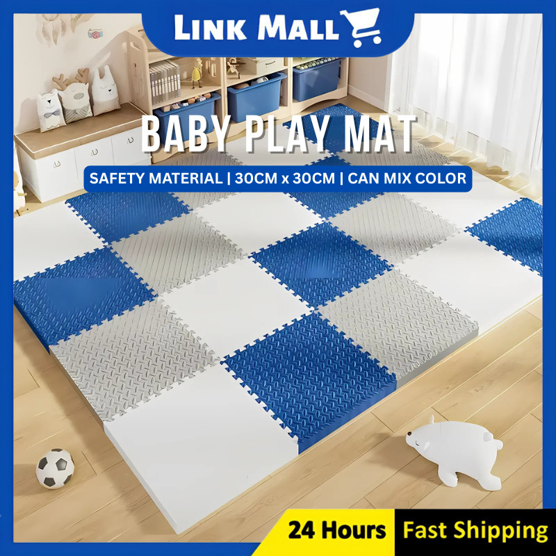 LINK 30 x 30cm Baby Play Mat EVA Foam Puzzle Play Mat Interlocking ...