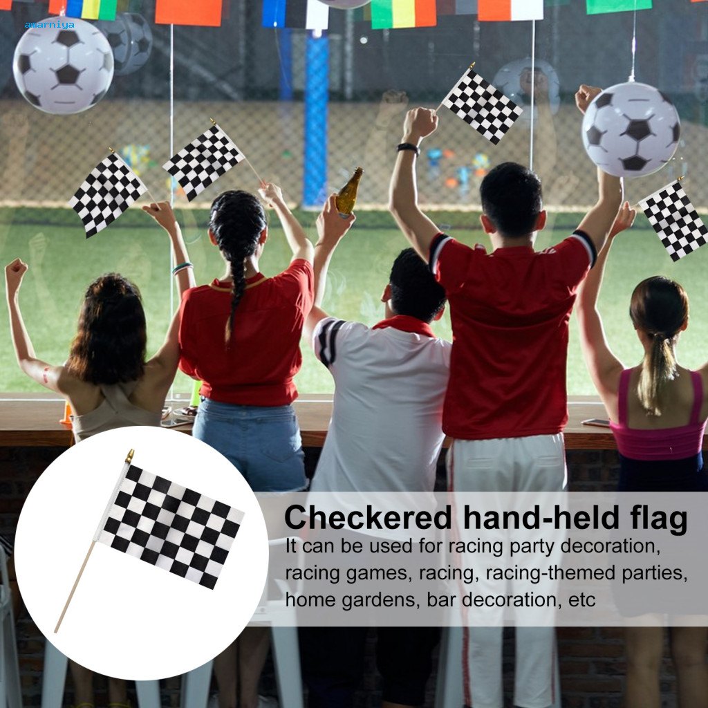 AMAR Durable Flag Hand-waving Flag Mini Hand Held Racing Flags for ...