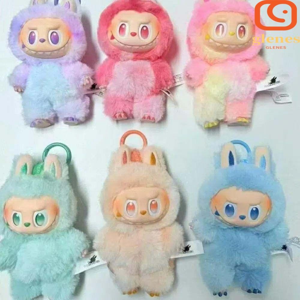 GLENES Labubu V3 Plush Keychain, Pop Mart Collectible Labubu V3 Doll ...