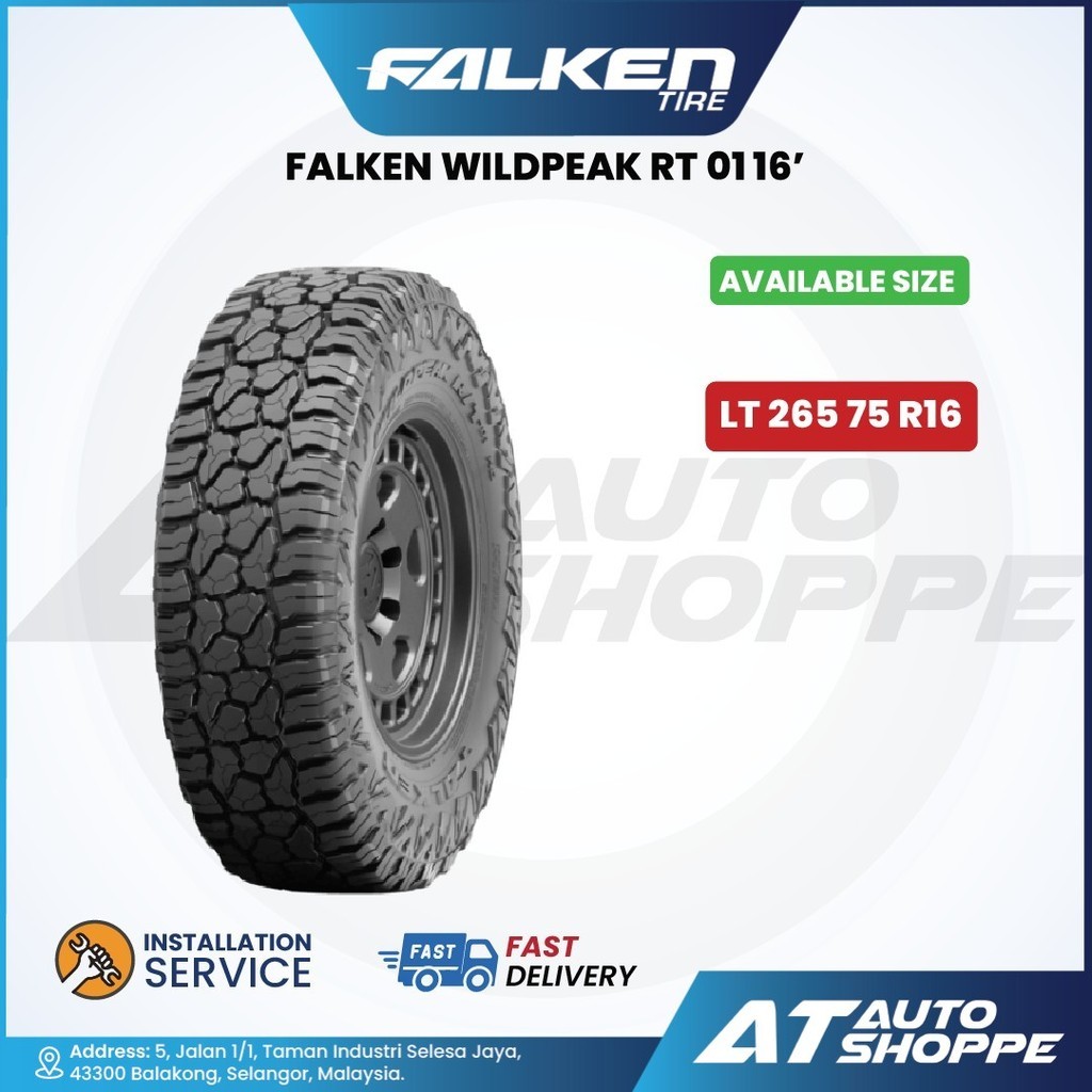 Falken Wildpeak RT 01 16" Tyre LT265 75 R16 4X4 4WD (1 Tire) | Shopee ...