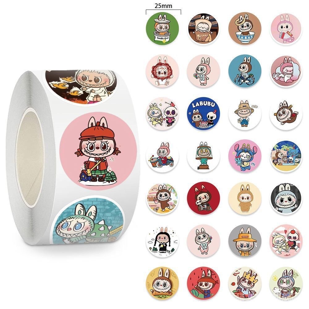 Cute labubu labubu labubu Roll Stickers Cartoon Fun Merchandise ...