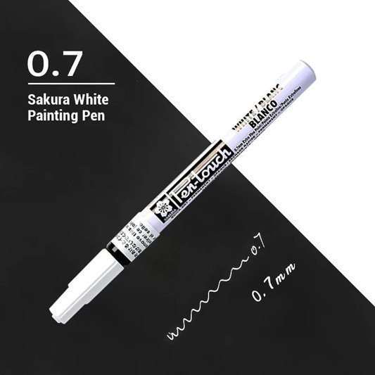 Sakura Pen-Touch Paint Marker (Extra Fine) - White (0.7mm) | Shopee ...