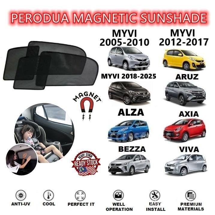 Perodua Magnetic Sunshade ATIVA AXIA BEZZA ARUZ VIVA KANCIL KENARI ...
