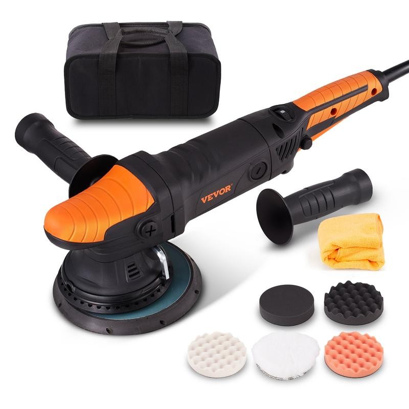 VEVOR Buffer Polisher, 6-Inch Random Orbital Polisher for Car Detailing ...