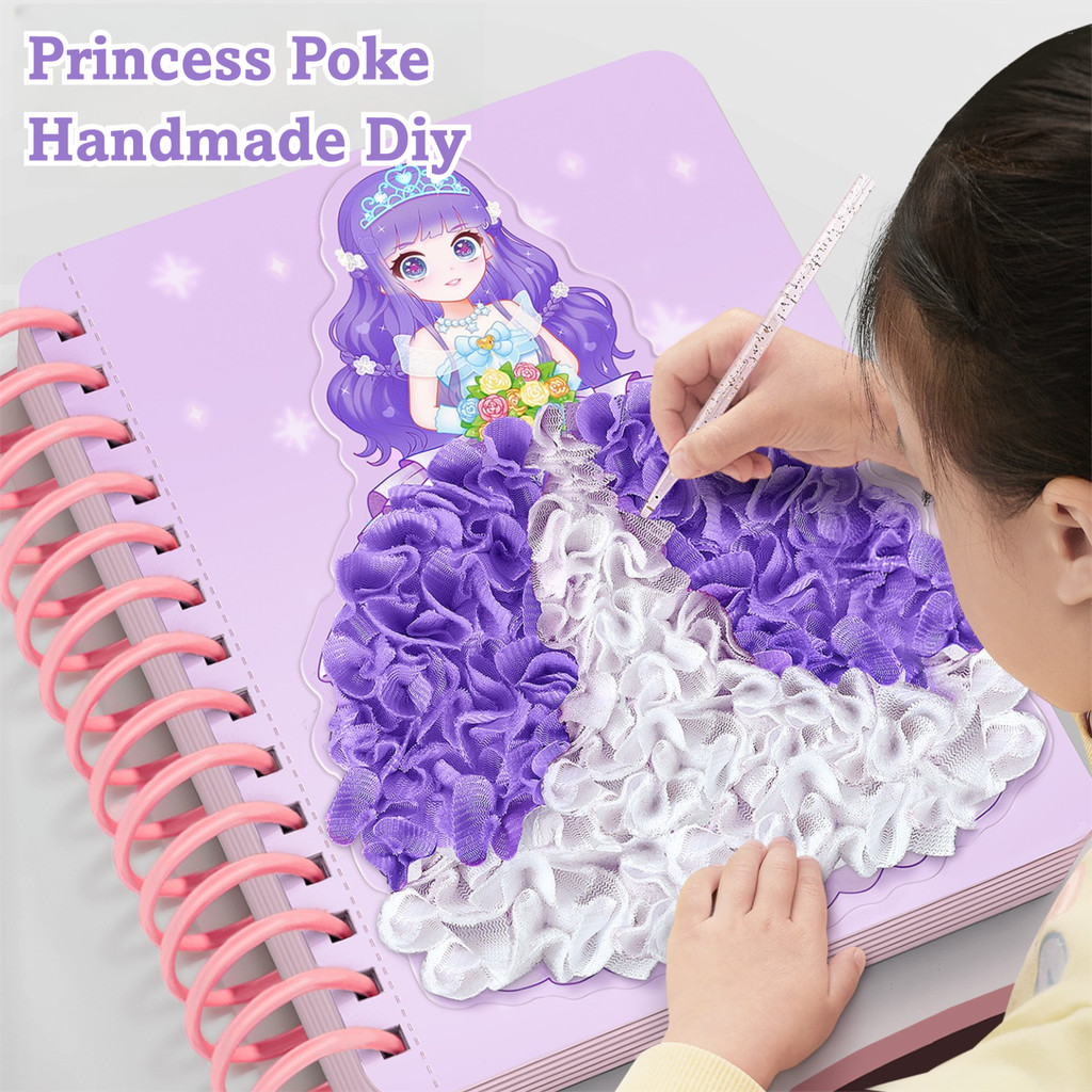 Princess Poke Fun Girls Poke Painting Toys Kids Diy Graffiti Drawing ...