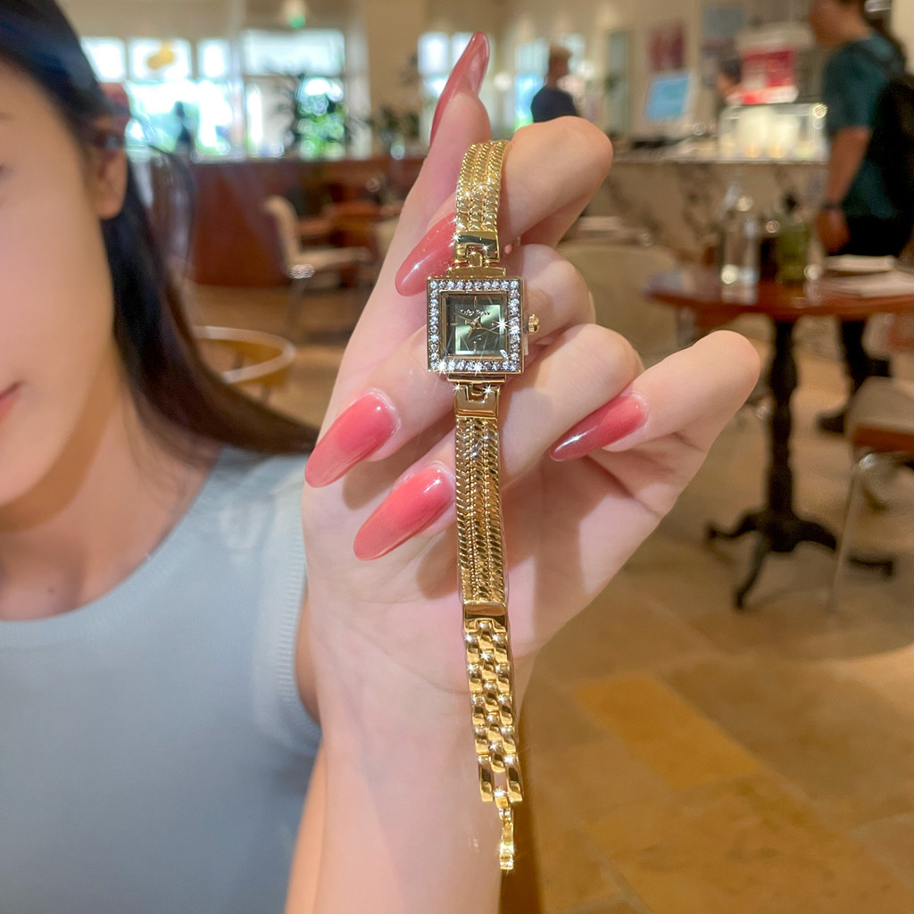 CILOA Light Luxury Niche Diamond Small Square Watch 2025 Ladies Genuine Waterproof Quartz Watch ...
