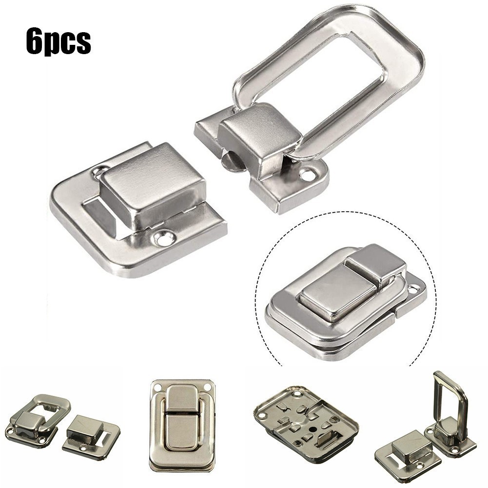(MULSTORE) 6 x Small Nickel Case Toggle Catch Lock Suitcase Box Trunk ...