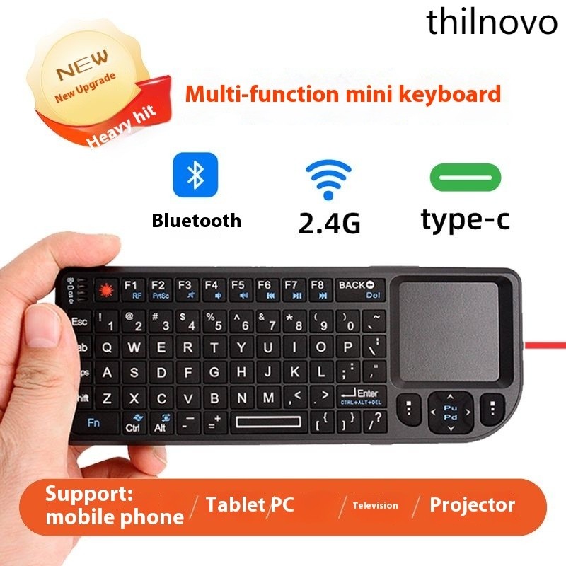 3 in 1 Mini Keyboard Wireless Bluetooth 2.4G Dual Mode Mouse Touchpad ...