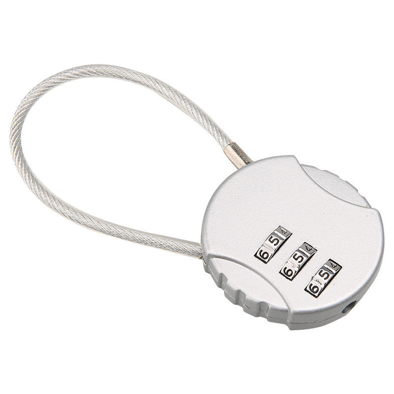 Extended Steel Wire Combination Padlock Helmet Lock Basket Combination ...
