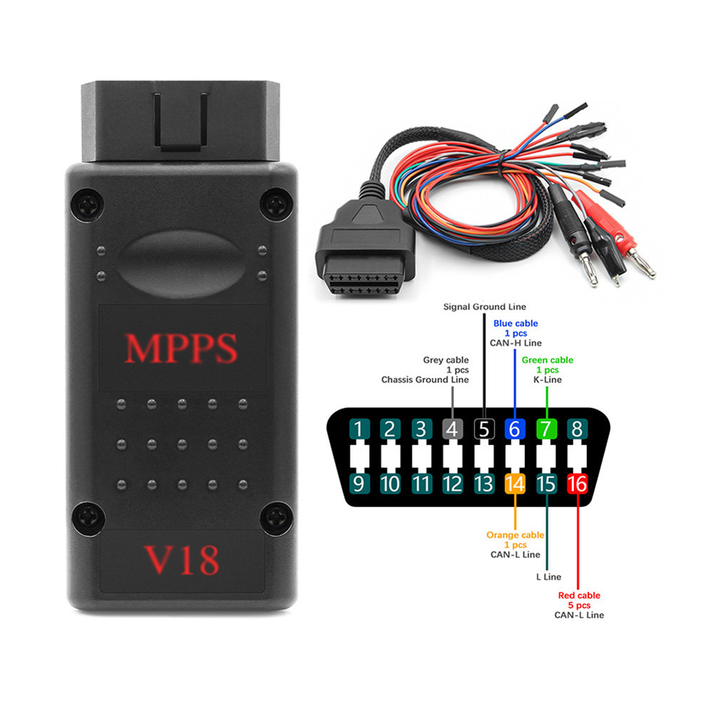 MPPS V18 ECU Chip Tuning Tool TRICORE with Breakout Tricore Cable V18 ...
