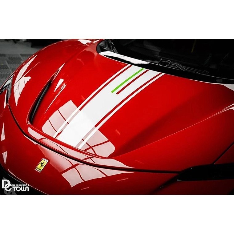 New Ferrari SF90 Car Sticker Latte F8 Ferrari 488 Body Side Skirt ...