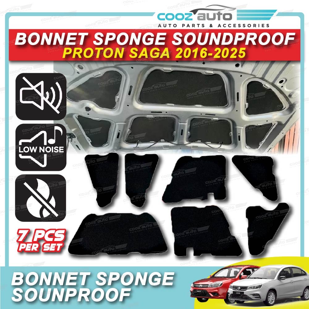 Proton Saga VVT MC1 MC2 2016 - 2025 Front Car Bonnet Sponge Sound Proof ...