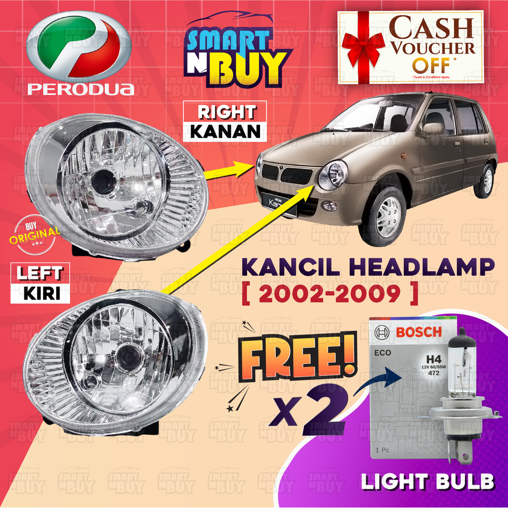 Perodua Kancil Headlamp Original Lampu Depan Kancil Bulat Lampu Besar ...