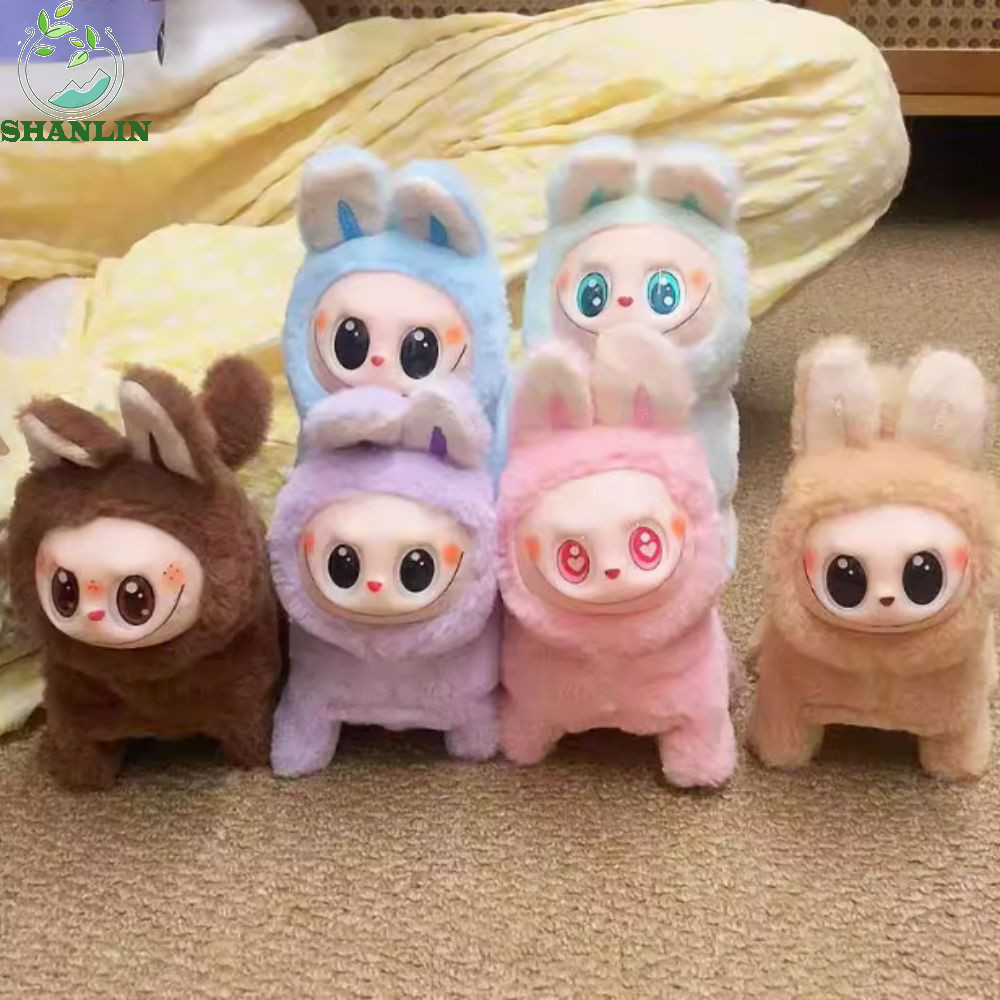SHANLIN Electric Labubu Toy, Silicone Face Glowing Light Running ...