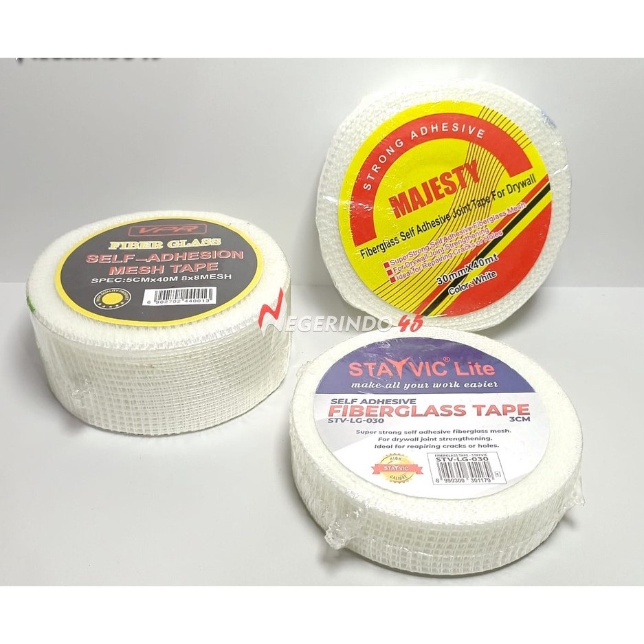 SP4 Gypsum Duct Tape Fiber Glass Net Glue 1 / 2 Inch Mesh Tape Gauze ...