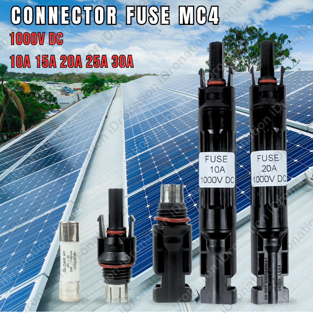 MC4 Solar Fuse 1000V DC 10A 15A 20A 25A 30A Fuse Breaker Connector Solar Panel System Fuse ...