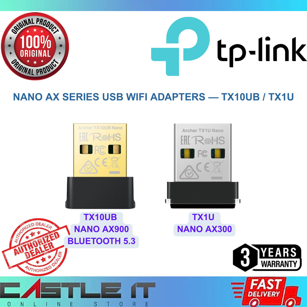 TP-Link Archer TX10UB / TX1U Nano USB WiFi Adapter AX900 AX300 Dual ...