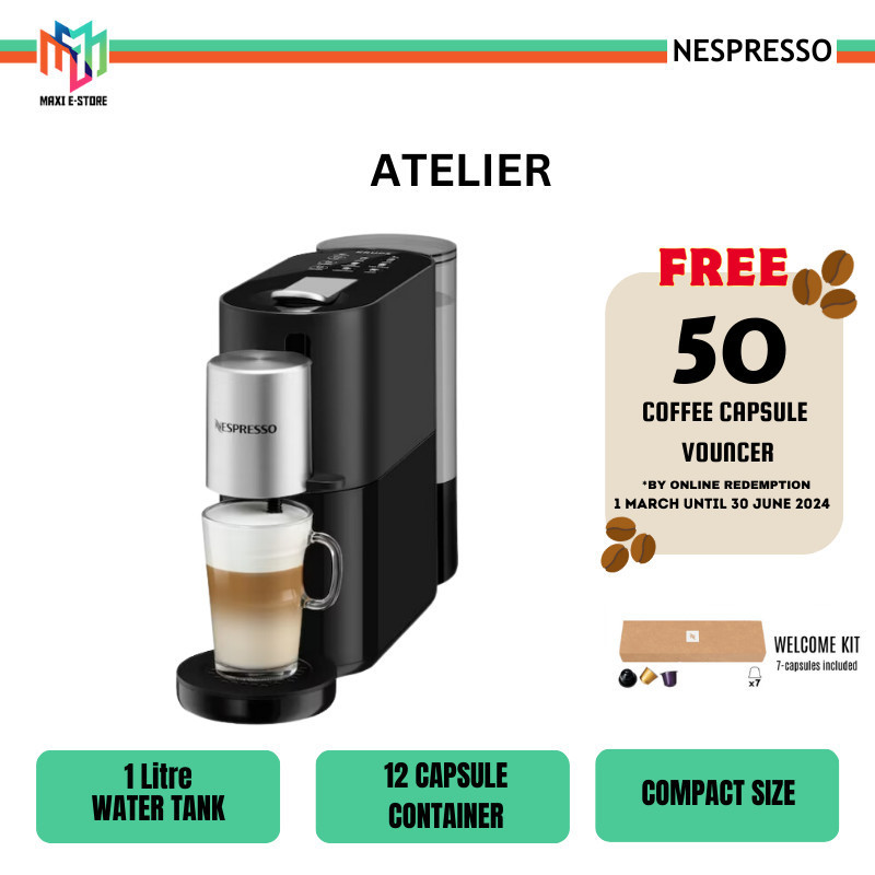 Nespresso Atelier S85-SG-BK-NE Automatic Capsule Coffee Machine ...