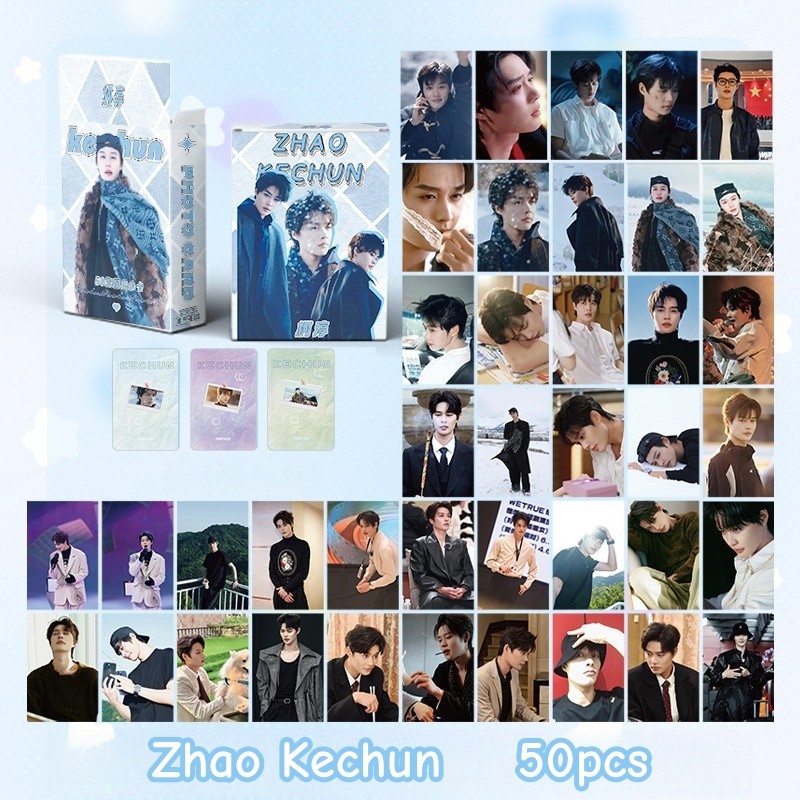 50-55pcs Chinese Drama Actor Zhao Kechun Hologram Lomo cards Detective ...