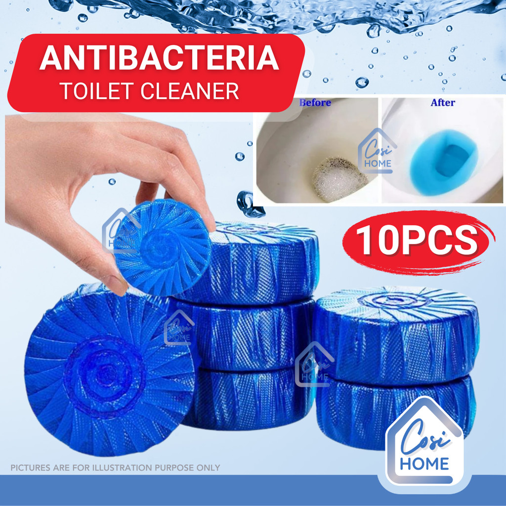 10PCS Toilet Bowl Cleaner Automatic Flush Tablet Tandas Antibacterial ...
