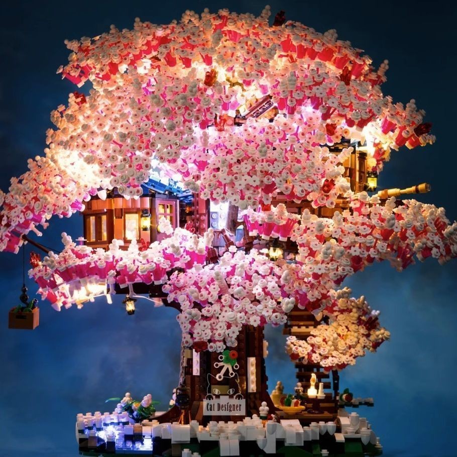 Compatible with Lego Sakura Tree House Building Blocks Boys and Girls ...