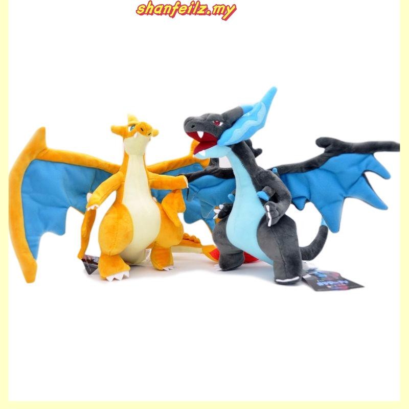 Mega Charizard X Pokemon Plush Toy 8.6-Inch Fire-Breathing Dragon Mega ...