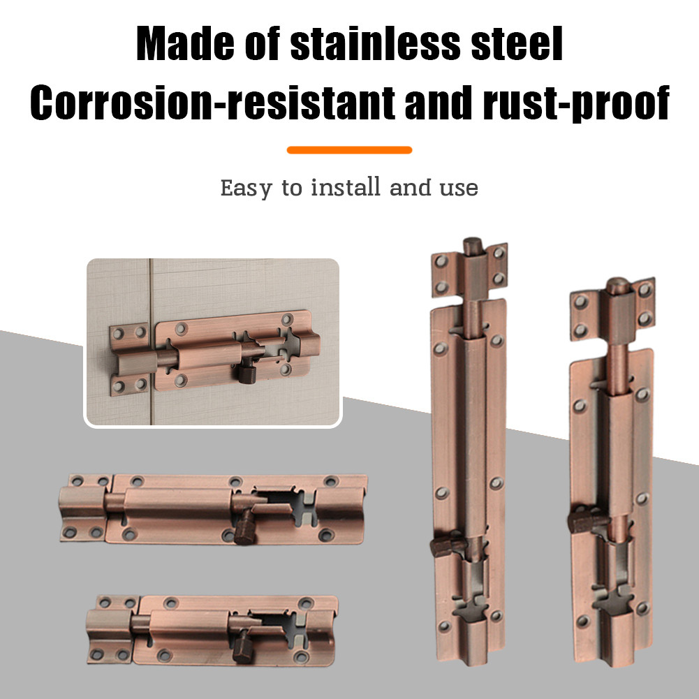 4/5/6/8 Inch Stainless Steel Slug Red Bronze Security Safety Door Latch ...