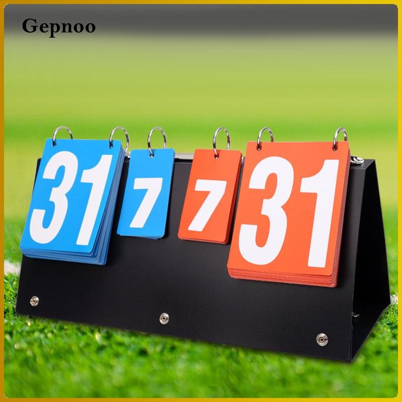 Gepnoo Tabletop Scoreboard Flip Score Card Flipper Basketball Foldable ...