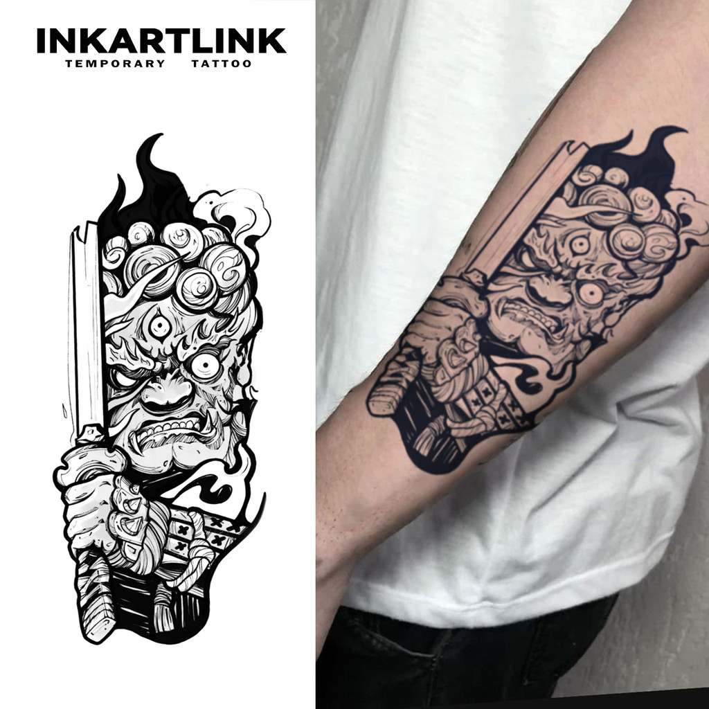 Inkartlink Inferno Blade Temporary Tattoo Stickers, Waterproof Long ...