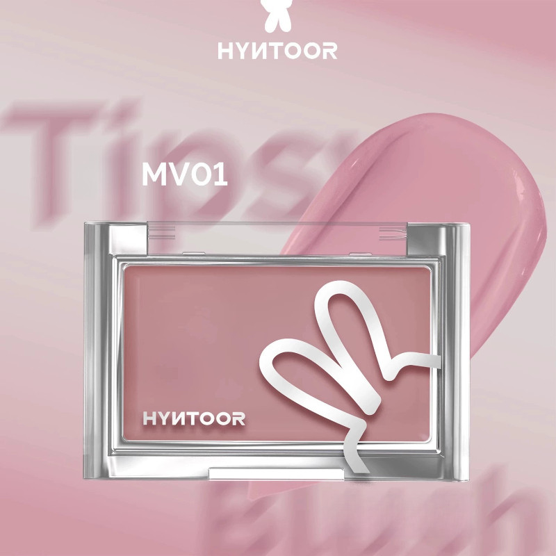 HYNTOOR Powder Blusher Cream Base Makeup Powder Blusher Cream Brightens ...